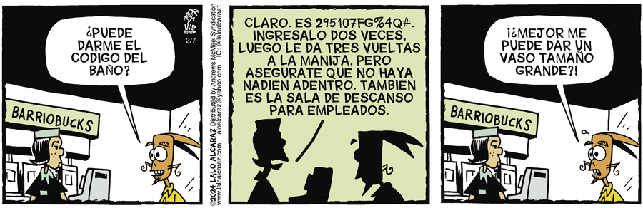 La Cucaracha en Español by Lalo Alcaraz for February 7, 2024 | GoComics