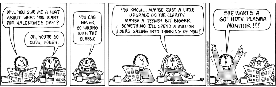 Cathy by Cathy Guisewite for February 7, 2018 | GoComics