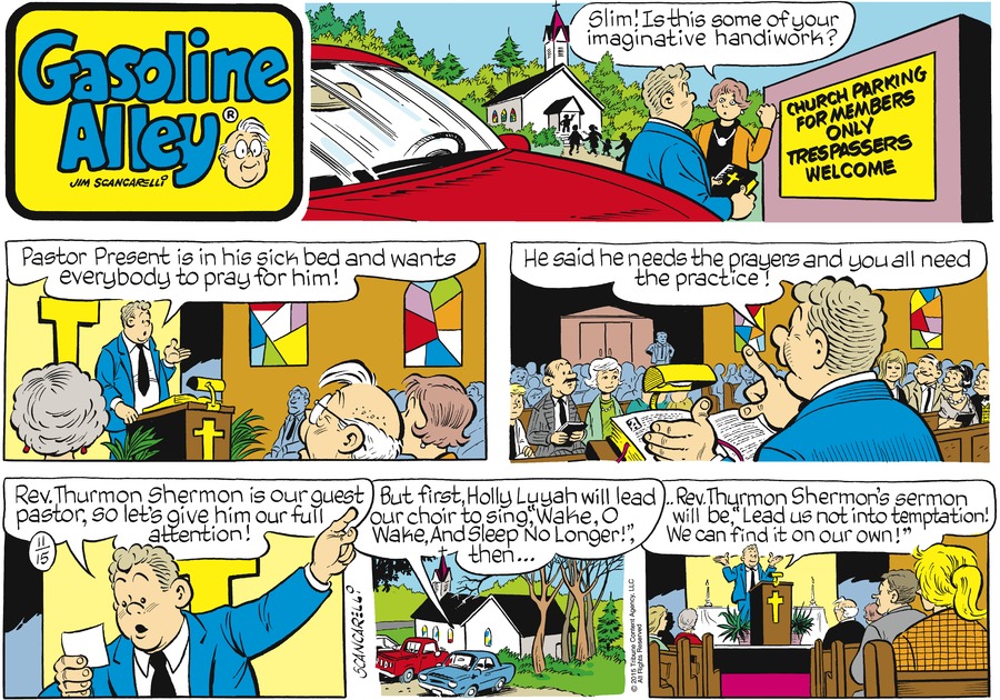 Gasoline Alley by Jim Scancarelli for November 15, 2015 - GoComics