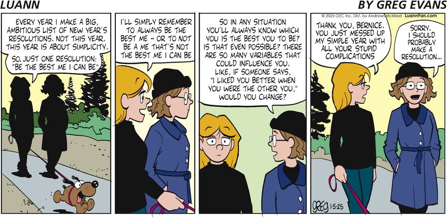 Luann by Greg Evans and Karen Evans for January 05, 2025 - GoComics