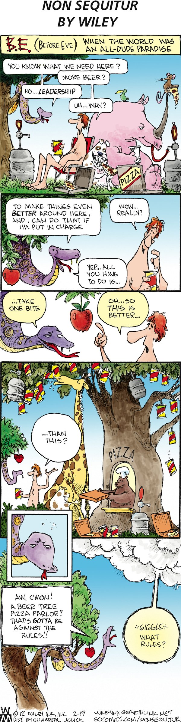 Non Sequitur by Wiley Miller for February 19, 2012 - GoComics