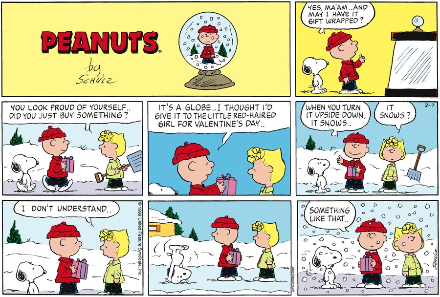 Peanuts by Charles Schulz for February 07, 1999 - GoComics