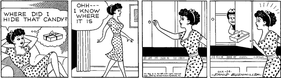 Nancy Classics by Ernie Bushmiller for October 23, 2015 | GoComics