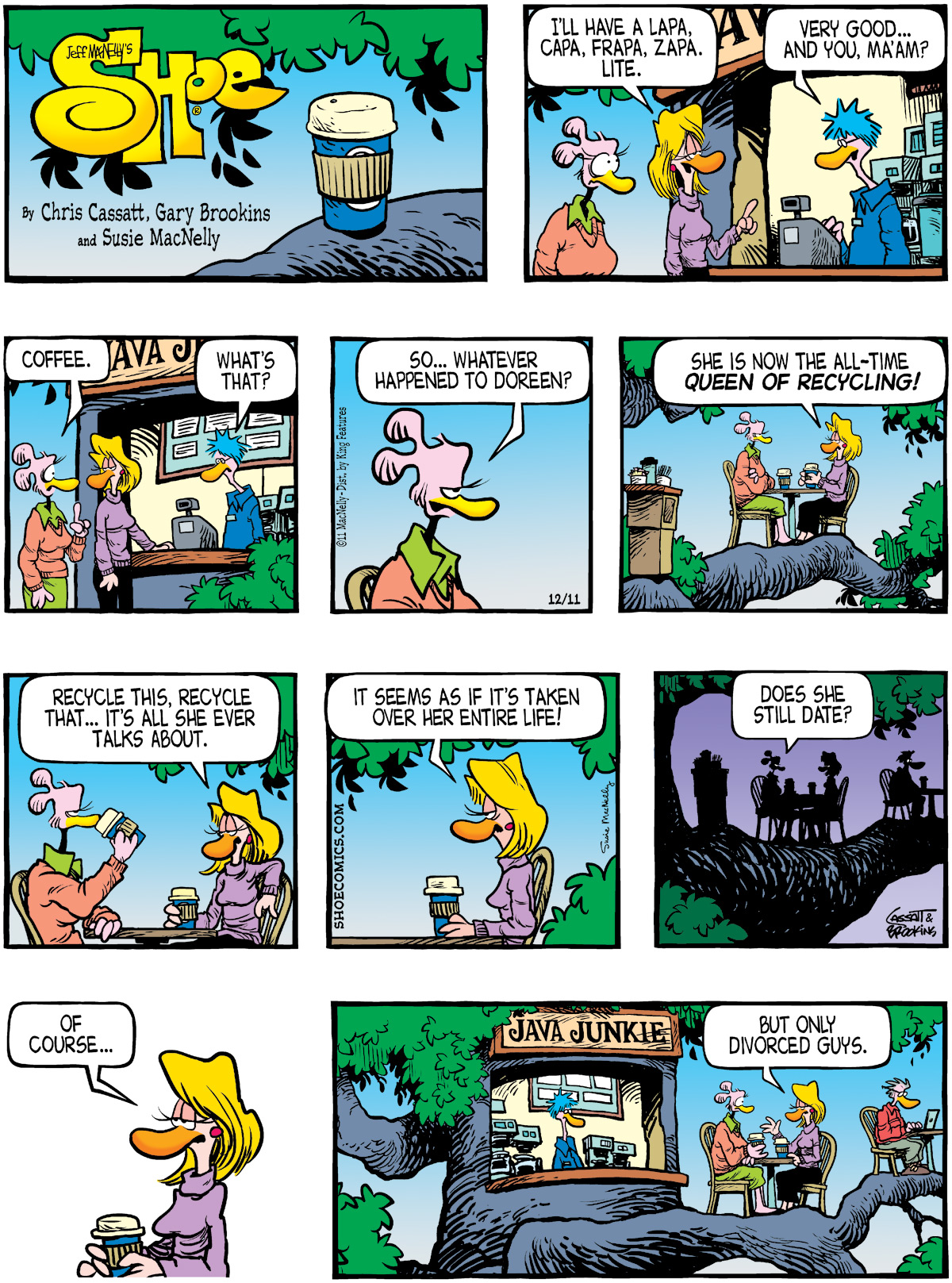 Shoe by Gary Brookins & Susie MacNelly for December 11, 2011 | GoComics