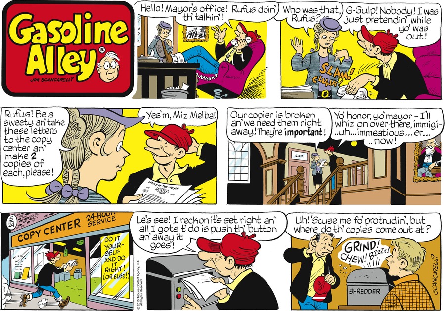 Gasoline Alley by Jim Scancarelli for May 24, 2015 - GoComics