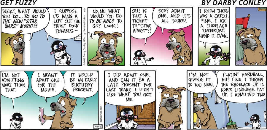 Get Fuzzy by Darby Conley for January 31, 2016 | GoComics
