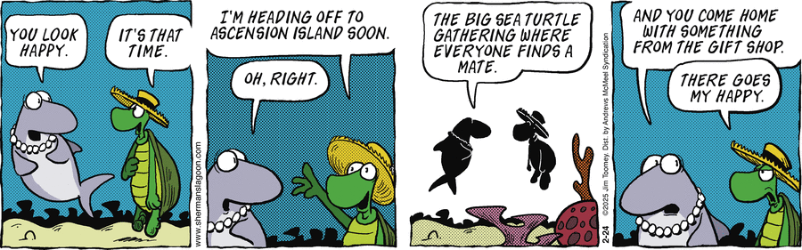 Sherman's Lagoon by Jim Toomey for February 24, 2025 - GoComics