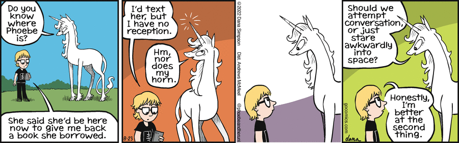 Phoebe and Her Unicorn by Dana Simpson for August 23, 2022 - GoComics
