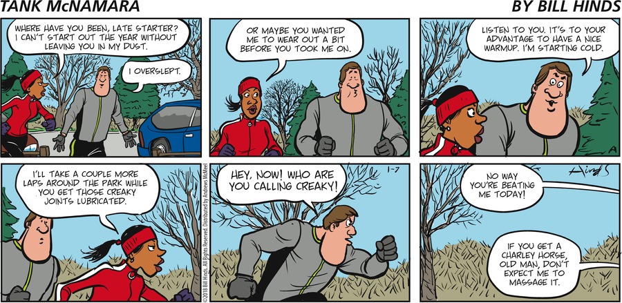 Tank McNamara by Bill Hinds for January 07, 2018 - GoComics