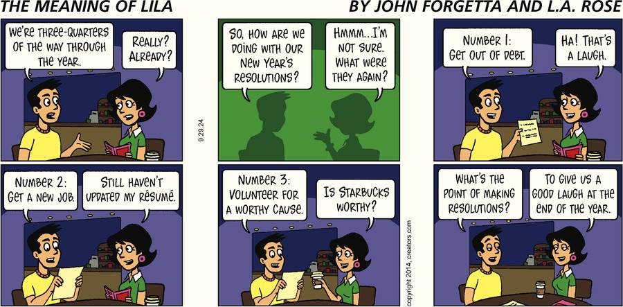 The Meaning of Lila by John Forgetta and L.A. Rose for September 29 ...