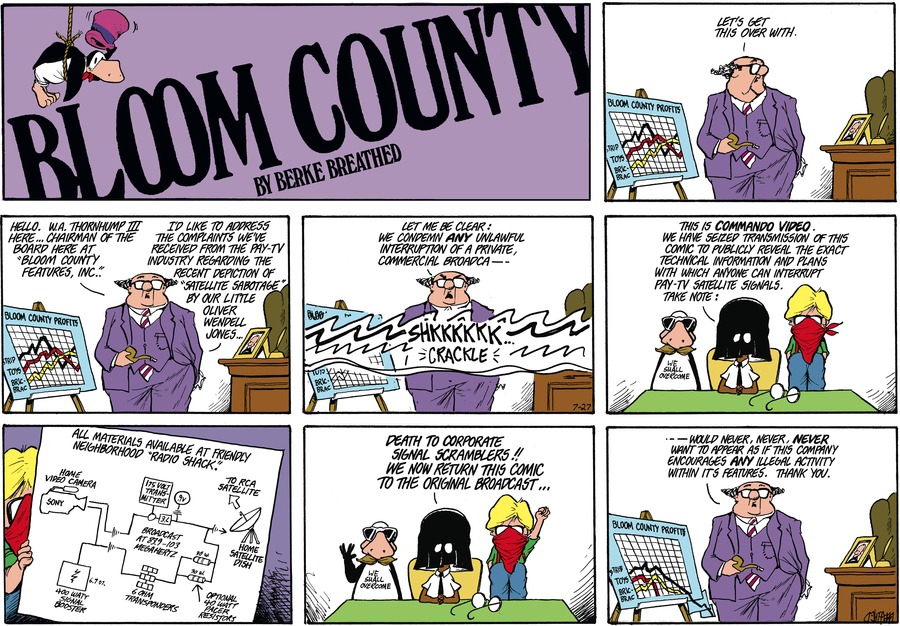Bloom County by Berkeley Breathed for July 27, 1986 - GoComics