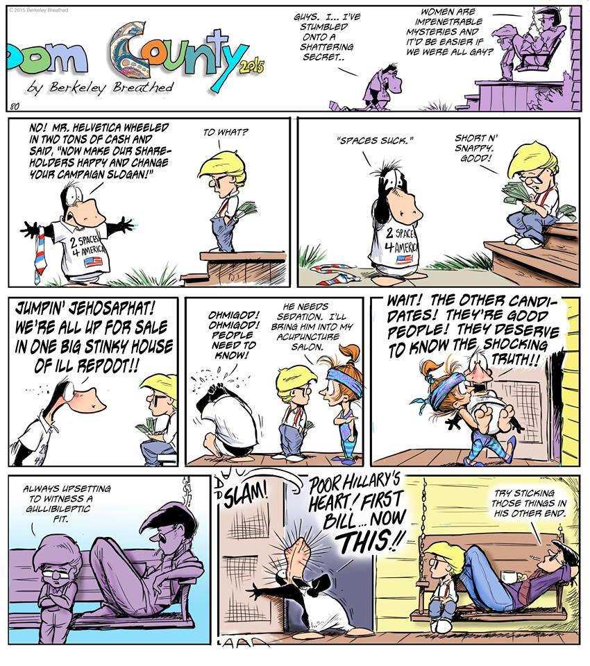 Bloom County 2019 by Berkeley Breathed for November 01, 2015 - GoComics