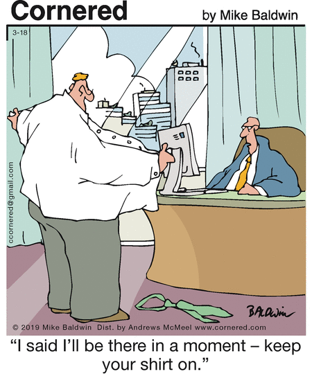 Cornered by Mike Baldwin for March 18, 2019 - GoComics