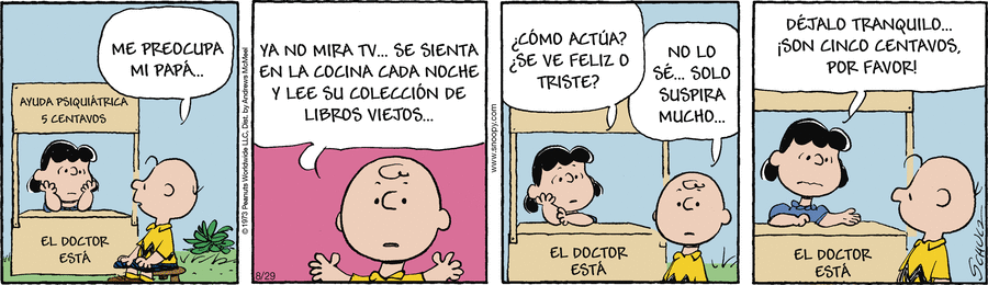 Snoopy en Español by Charles Schulz for August 29, 2020 - GoComics