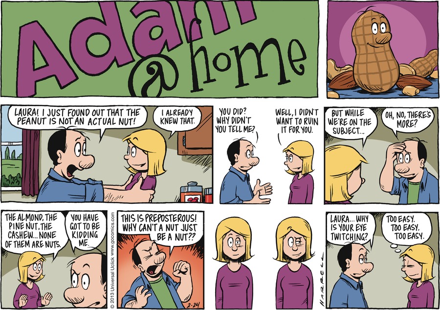 Adam@Home by Rob Harrell for February 24, 2013 - GoComics
