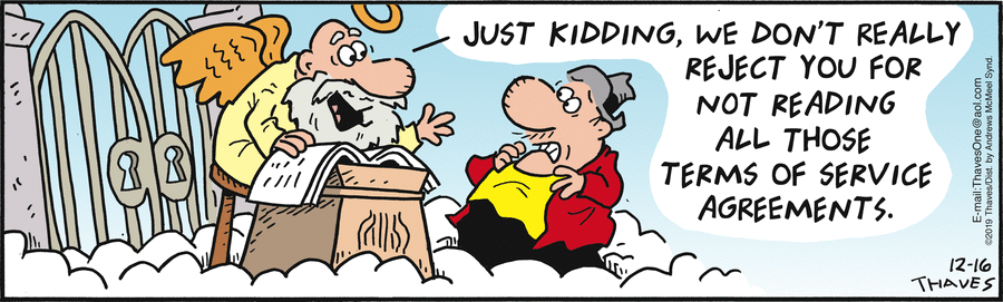 Frank and Ernest by Thaves for December 16, 2019 - GoComics