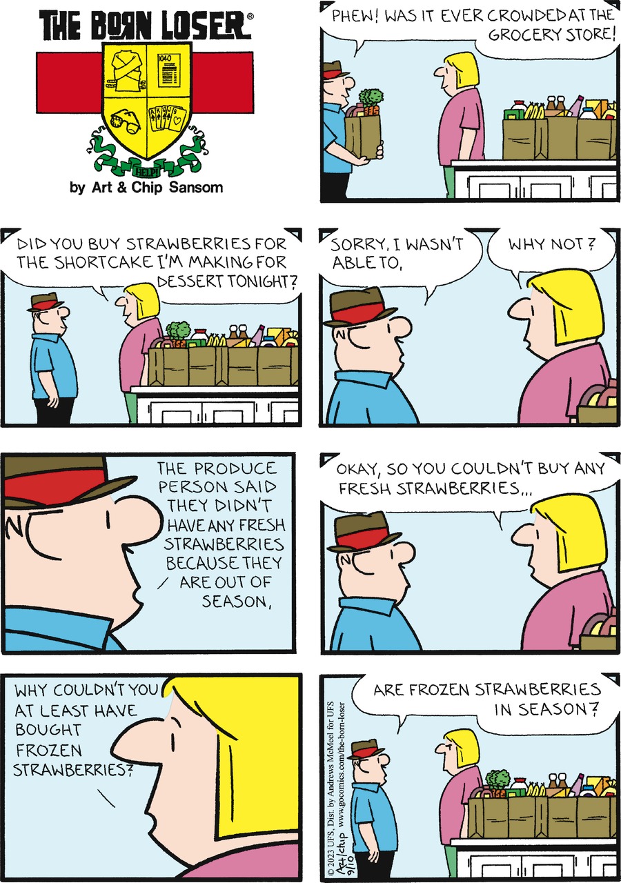 The Born Loser by Art and Chip Sansom for September 10, 2023 - GoComics